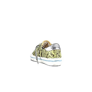 Golden Goose Women's Superstar Penstar Sneaker (Lime Black/White/Silver, numeric_6)