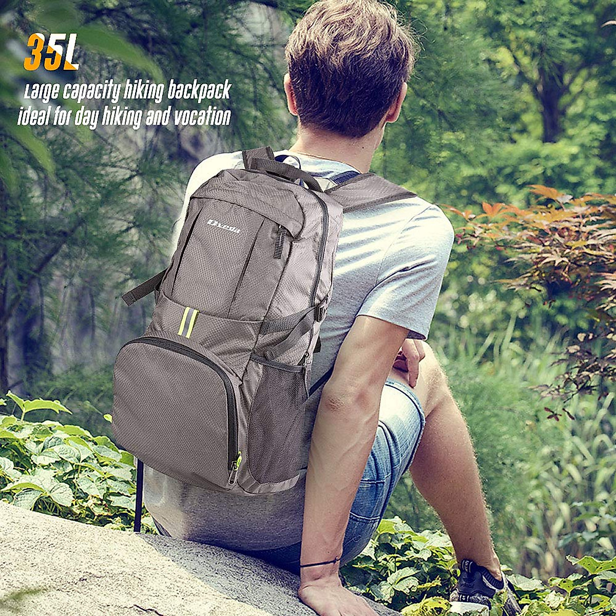 DVEDA 35L Lightweight Packable Backpack Waterproof Durable Hiking Travel Backpack Daypack