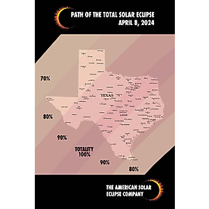Solar Eclipse Viewing Glasses, Made in the USA, ISO-CE Certified 2 Pack THE TEXAS 2'CLIPSE