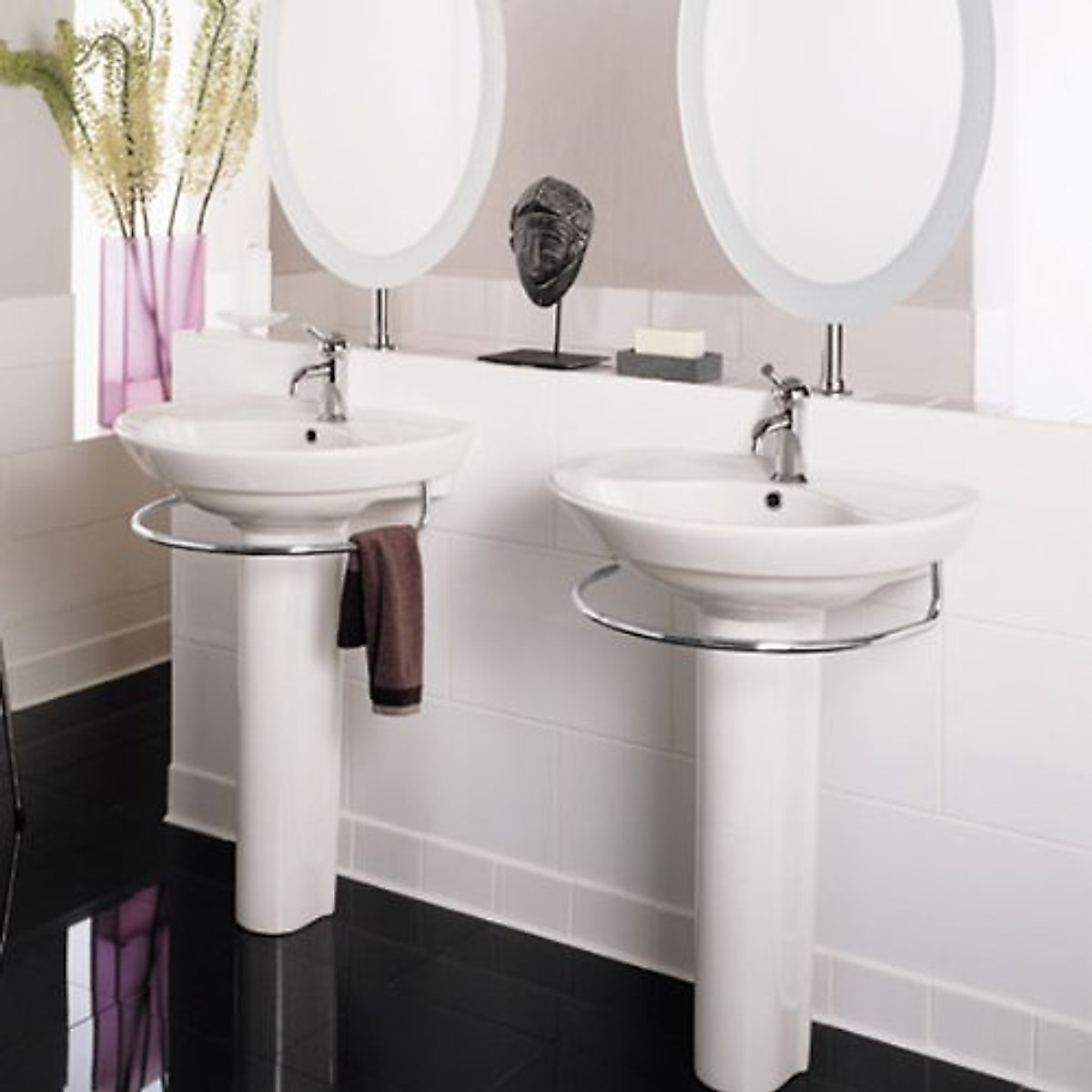 American Standard 0268.400.020 Ravenna Contemporary Design Pedestal Sink Top and Leg with 4-Inch Center Faucet Spacing, White