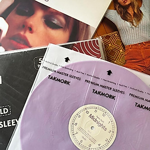 Vinyl Record Rice Paper Inner Sleeves: 12" Anti-Static LP Sleeves Album Record Acid-Free Clear Protective Sleeves, 50pcs