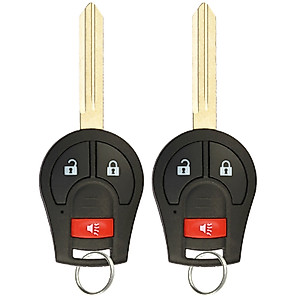 KeylessOption Keyless Entry Remote Control Car Uncut Ignition Key Fob Replacement for CWTWB1U751 (Pack of 2)