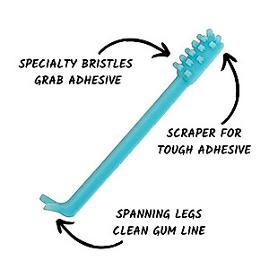 DENTURE DART V2 (Denture Adhesive Removing Toothbrush) (Blue)