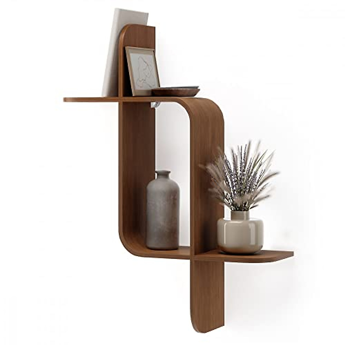 Umbra Montage Wall Shelf Light Walnut