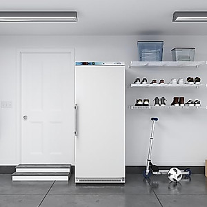 KoolMore KM-FMD20WH 21 Cu. ft. Commercial Reach-in Freezer in White Manual Defrost, Solid Door