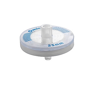 Omicron SFGF225B Glass Fiber Syringe Filter, Non-Sterile, 25 mm, 1.0 µm (Pack of 100)