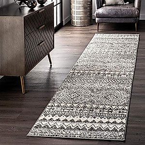 nuLOOM Becky Tribal Area Rug, 3' x 5', Dark Grey