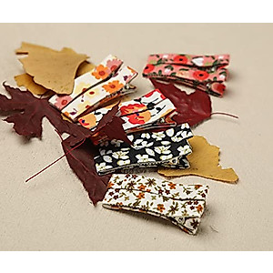 FANCY CLOUDS Hair Clips for Girls Women,Assorted 20Pcs Flower Fabric Fully Lined Alligator Clips Hair Accessories for Teens Girls Toddler Baby Kids