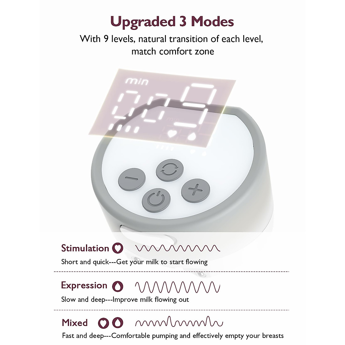 Momcozy S12 Pro Hands-Free Breast Pump Gradient Gray & Breast Pump Bag for Hands-Free Wearable Breast Pumps（Holds 2 Pumps）