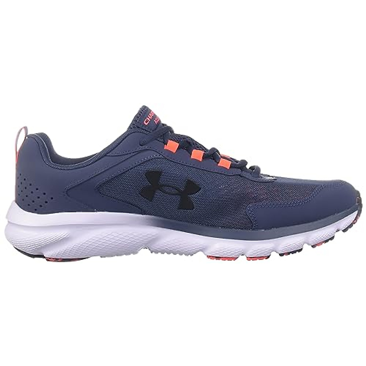 Under Armour Charged Assert 9 Sneakers for Men - Mesh Upper with Leather Overlays, Eva Sockliner, and Rubber Outsole Downpour Gray/Downpour Gray/Black 10 D - Medium