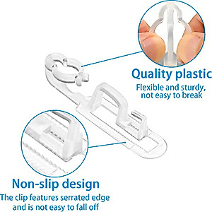 Christmas Light Clips, 150 PCS Omni All-in-One Outdoor Gutter Clips Compatible with C9, C7, C6 Light Strings, Gutter Hooks for Roof, Gutters or Shingles