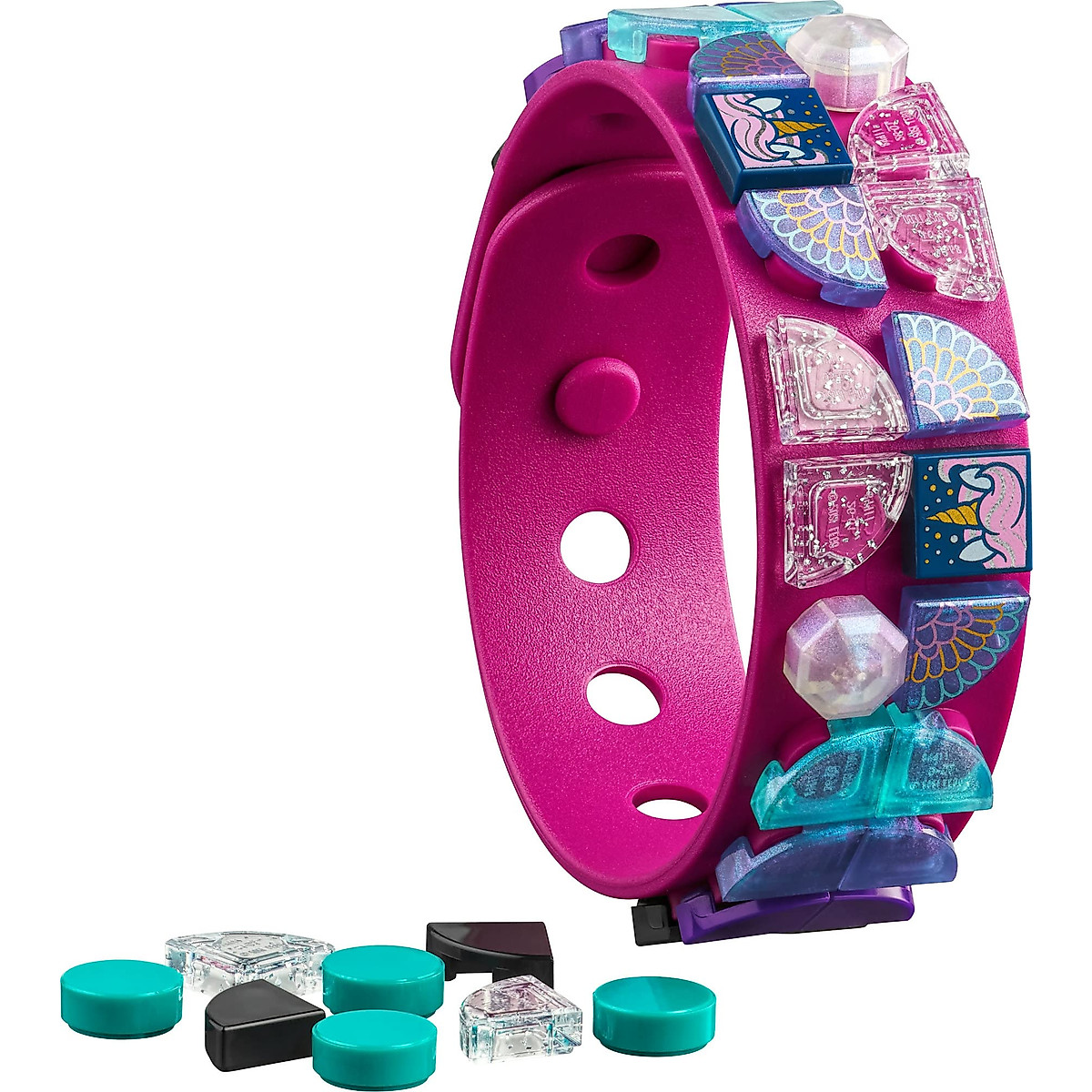 LEGO DOTS Unicorns Forever Toy Bracelet Making Kit 41802, Great Unicorn Gift for Creative Girls and Boys, Bracelet Kit with Sparkly Diamond-Like Tiles, Jewelry Making Craft Kit with Unicorn Theme