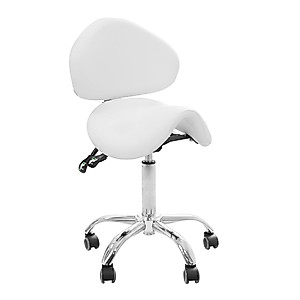 SkinAct® Esthetician Saddle Stool (White)