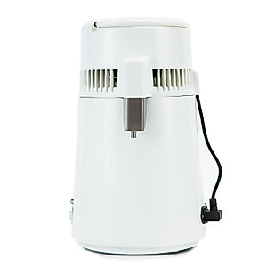 Water Distiller w/ Plastic Container;750W,1.1Gal/4L Capacity;Distill Water up to 0.26Gal/1L per Hour and About 6Gal/23L per Day;Countertop Style is Perfect for Home Use