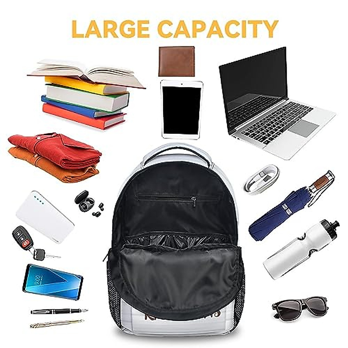 CUSPCOD Raccoon Backpack for Girls Boys, 16 Inch Backpacks for School, Cute, Adjustable Straps, Durable, Lightweight, Large Capacity Bookbag for Kids