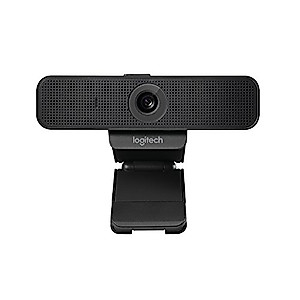 Logitech C925-E Webcam, HD 1080p/30fps Video Calling, Light Correction, Autofocus, Clear Audio, Privacy Shade, Works with Skype Business, WebEx, Lync, Cisco, PC/Mac/Laptop/Macbook - Black