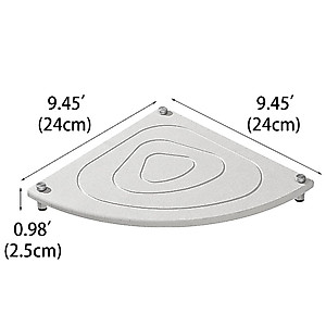 AMERSIS Instant Drying Stone Sink Tray for Bathroom Counter Corner, Diatomaceous Earth Water Absorbing Sink Caddy Stone Plate, Modern Sponge Holder Drying Mat for Kitchen Sink Corner (White)