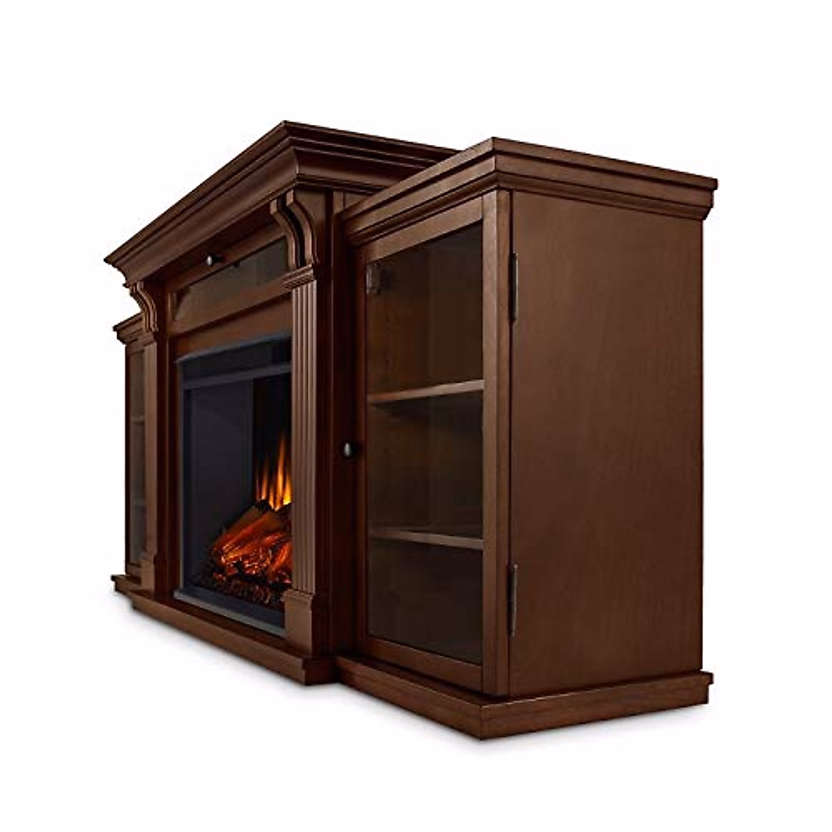 BOWERY HILL Traditional Wood Fireplace TV Stand for TVs up to 67" in Espresso