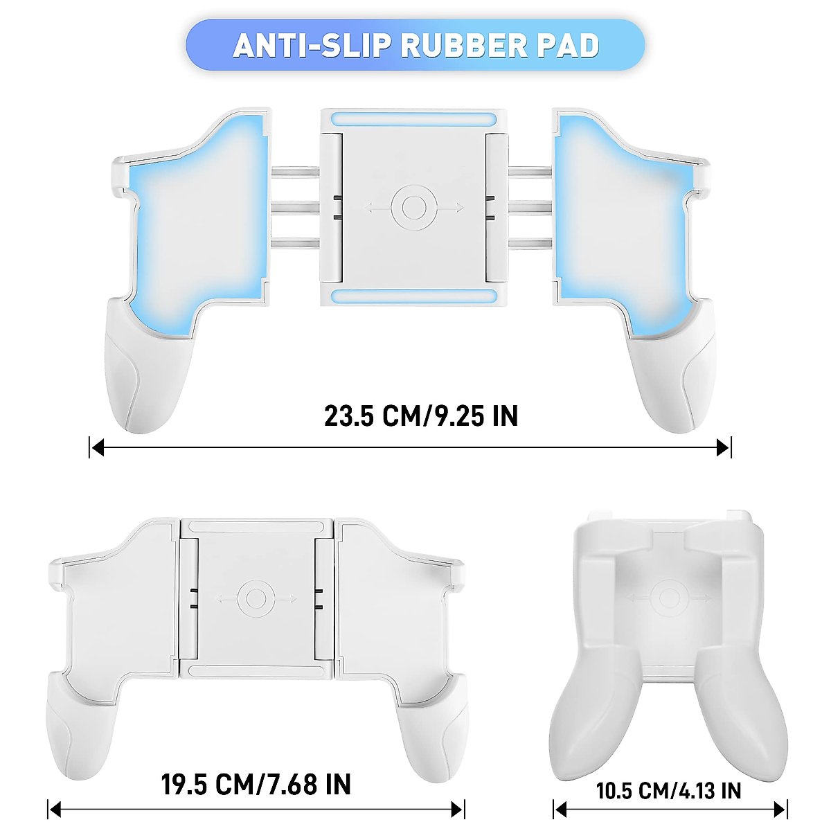 FANPL Multi-function Adjustable Grip for Nintendo Switch & Switch OLED Controller and Joycon, Ergonomic Handle Grip Comfortable, Foldable, Standable, Accessories with 8 Thumb Caps 2 Game Card Slots