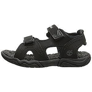 Timberland baby boys Adventure Seeker 2-strap Flat Sandal, Blackout, 7 Big Kid US