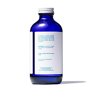 PurO3 Ozonated Oil Pulling Solution - Organic, Ozonated Coconut Oil Pulling for Teeth and Gums - Ozone Infused Oil Pulling Solution - Non-Toxic Teeth & Gum Pulling Oil with Peppermint, 8 oz