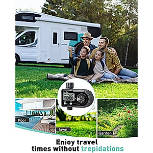 RAINPOINT Sprinkler Timer, Hose Timer with 3 Individual Programs, Water Timer for Garden Hose Faucet, Programmable Automatic/Manual Irrigation System, for Specific Days or Daily Outdoor Lawn Watering