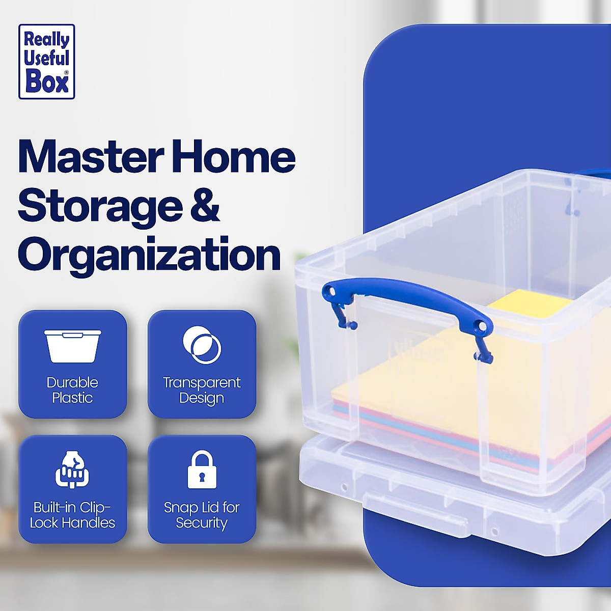 Really Useful 9 Litre Clear Plastic Storage Box