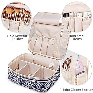 Narwey Travel Makeup Bag Large Cosmetic Bag Makeup Case Organizer for Women (Elephant)