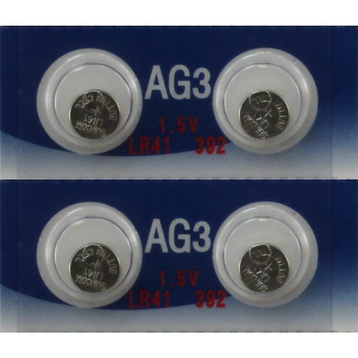Powertron 4 AG3 / LR41 Replacement Batteries for Streamlight Nano Mini Flashlight