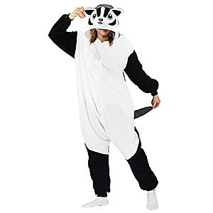 vavalad Animal Onesie Adult Animal Pajama One Piece Animal Costume Halloween Cosplay Sleepwear Homewear Christmas for Men Women