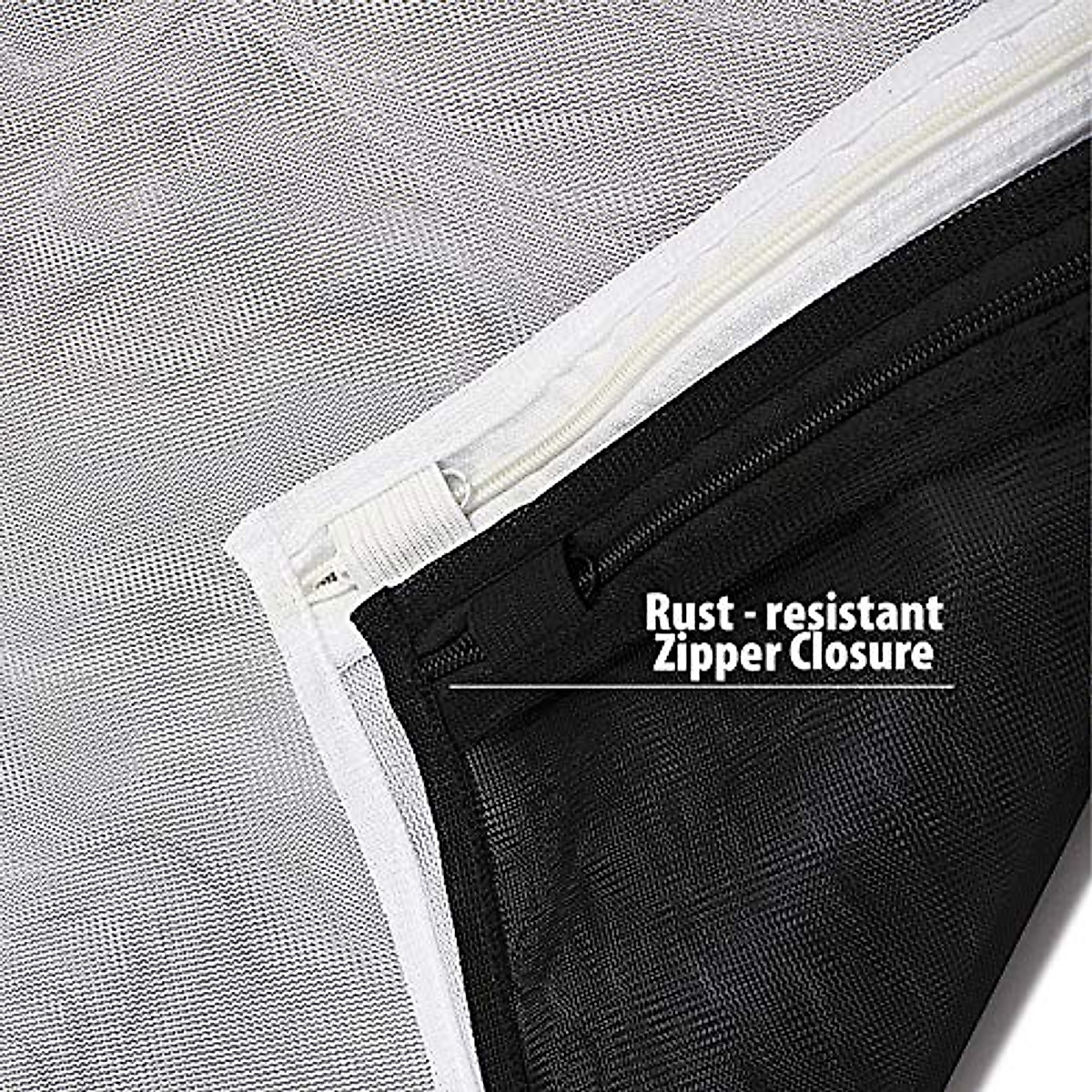 TENRAI Delicates Laundry Bags, Bra Fine Mesh Wash Bag for Underwear, Lingerie, Bra, Pantyhose, Socks, Use YKK Zipper, Have Hanger Loops (2 Large & 2 Medium)