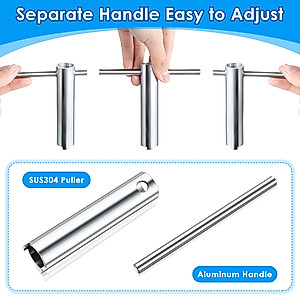 Feekoon Cartridge Retainer Removal Tool with Handle Compatible with Moen 14272, Easy to Push and Pull Rebuild Cartridge Puller Replacement for 1224, 1234, 1248 Faucet Bathtub Replacement Part (Silver)