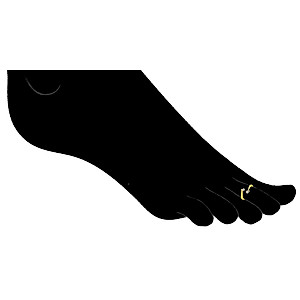 Ritastephens 10K Yellow Gold Crossover Shiny CZ Cubic Zirconia Toe Ring or Ring Body Art Adjustable