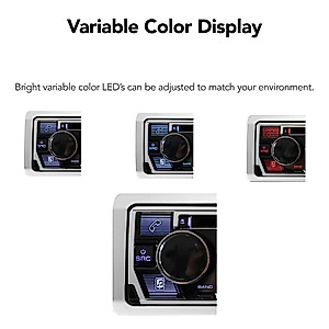 Kenwood KMR-D378BT Marine/Motorsports CD AM/FM Radio, Bluetooth, Amazon Alexa Compatible, SiriusXM Ready, Wireless Streaming - Pandora & Spotify, USB and AUX Input, Variable Color Display