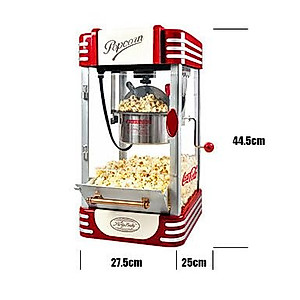 Popcorn Machine, Fully Automatic Commercial Popcorn Machine, Suitable for Parties, Theaters, Gatherings (A)
