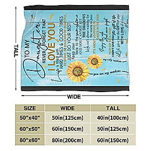 Maylian Daughter Daughters Positive Encourage Fleece Blanket - Cozy Gift for Unwavering Support