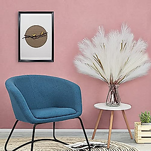 Artflower Artificial Pampas Grass, 6Pcs 39.3" Faux Pampas Branches Tall Reed Grass Decor Fake Reed Phragmites Plants Boho Home Decor Bunches for Home Wedding Party Decor(White)