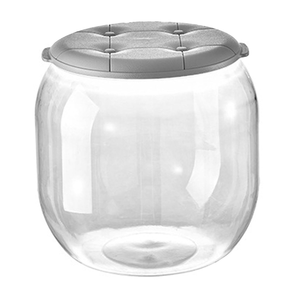 Baoblaze Clear Toy Storage Organizer, Shoe Stool, Dustproof, Portable for Living Room Bedroom Kids Room Indoor, Round Gray