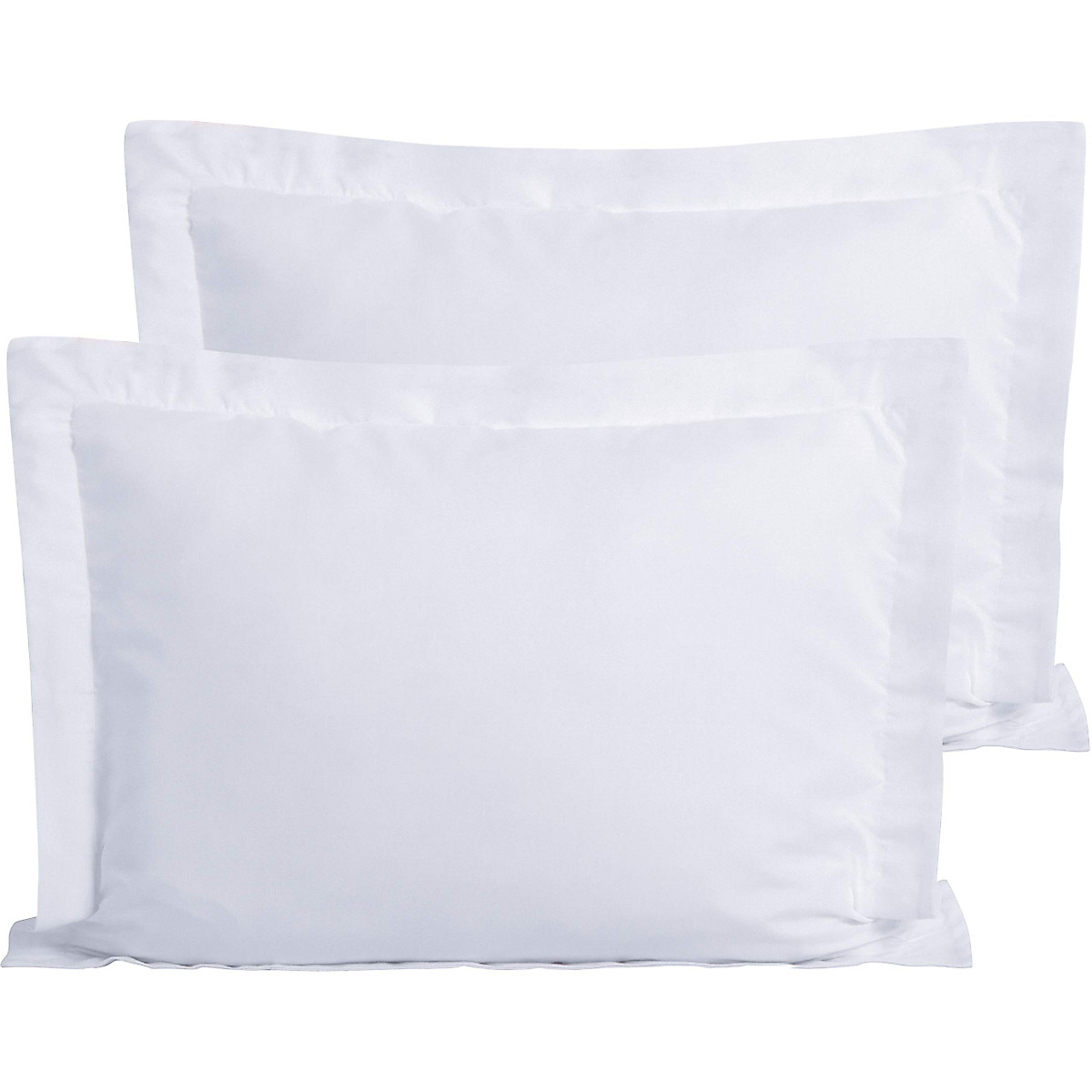 FLXXIE Microfiber Queen Pillow Shams Set of 2, Fade, Wrinkle and Shrinkage Resistant Soft Pillow Covers with Envelope Closure Euro Sham Covers (White, 20x30 Inches)