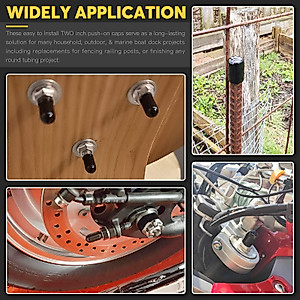 Mardatt 64Pcs 6 Sizes Black Rubber Bolt Screw Thread Protector Cover Vinyl End Caps for Pipe Post Hose Assortment Kit Fit O.D. from 1/4 inch to 1 1/2 inch