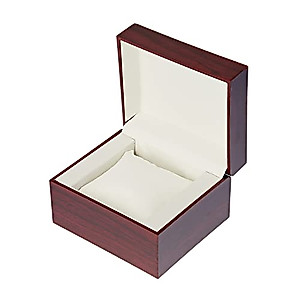 LETURE Wooden Single Watch Cases for Men Women, Wood Wrist Watch Bangle Gift Box with Pillow