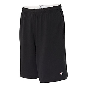 Champion 9" Inseam Cotton Jersey Shorts with Pockets L Black