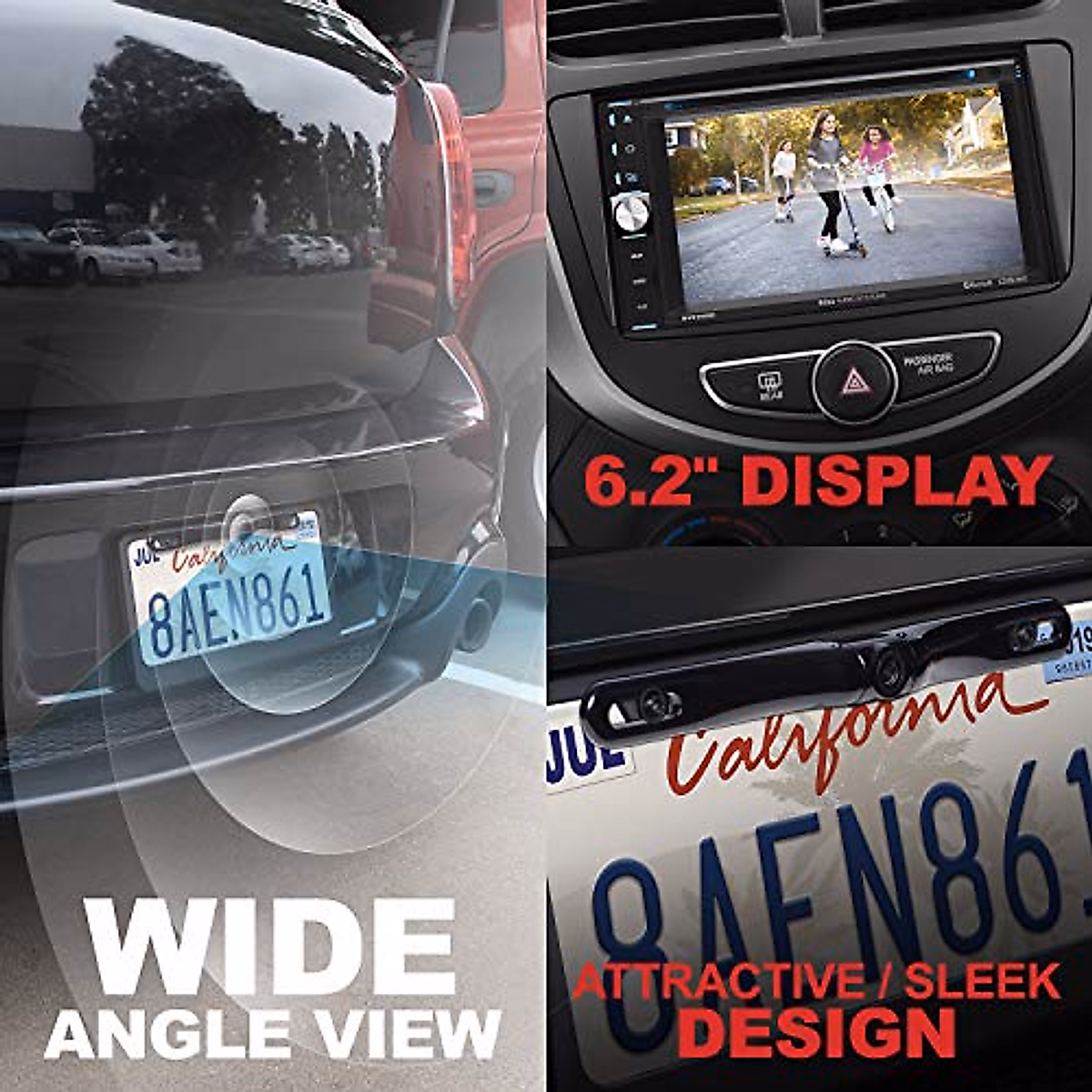 BOSS Audio Systems BVB9358RC Car Stereo System - 6.2 Inch Double Din, Touchscreen, Bluetooth Audio and Calling Head Unit, Aux In, USB, SD, CD Player, AM/FM Radio Receiver, Backup Camera