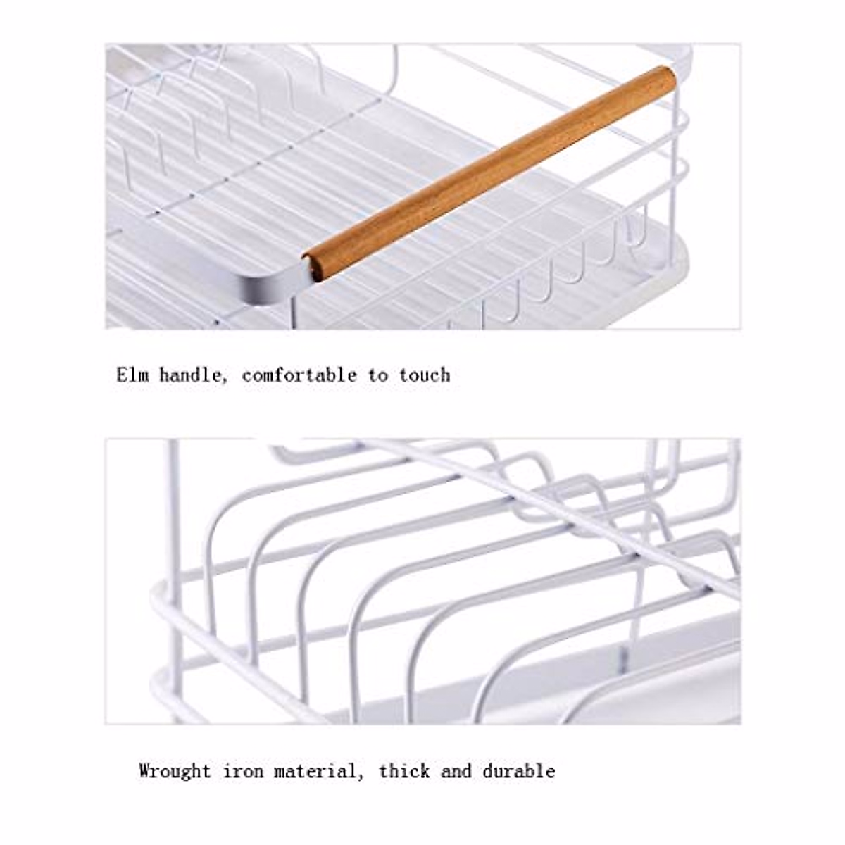 STRAW Dish Drying Rack with Drain Board, Stainless Steel Dish Drainer Drying Rack with Utensil Holder for Kitchen Counter, Dish drain rack