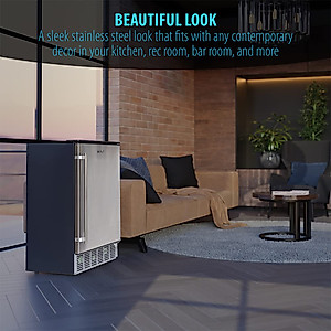 Deco Chef UTICM01 Under Counter Ice Maker, Automatically Makes 80lb Restaurant Quality Ice Per Day (Renewed)