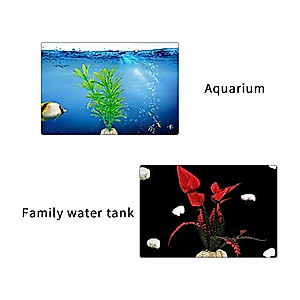 6 Pcs Fish Tank Decorations,Artificial Aquarium Plants,Used for Household or Office Aquarium Simulation Plastic Hydroponic Plants