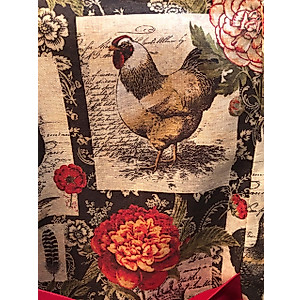 Blender Cover for Ninja-Reversible blender cover. Kitchen design: Rooster/Flowers/Ribbons to make your own adjustable bow.