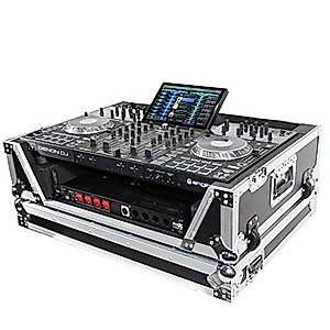 ProX XS-PRIME4W2U ATA Flight Case For Denon PRIME 4 DJ Controller with 2U Rack Space and Wheels