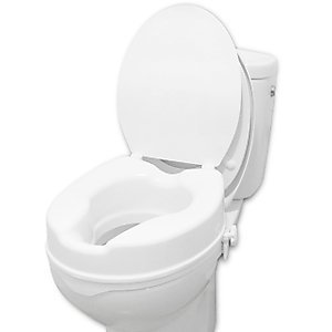Pepe - Raised Toilet Seat for Seniors 4 inch, Toilet Seat Risers for Seniors, Raised Toilet Seat with Lid, Handicap Toilet Seat Riser, Elevated Toilet Seat for Elderly, High Toilet Seats for Seniors