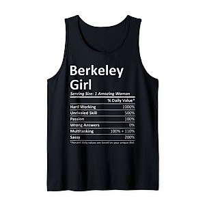 BERKELEY GIRL CA CALIFORNIA Funny City Home Roots USA Gift Tank Top